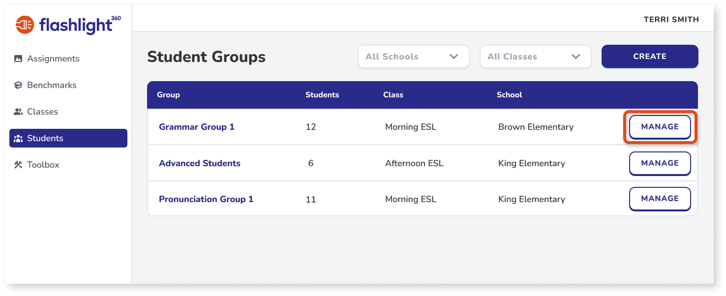 Managing Groups – Flashlight Learning Support